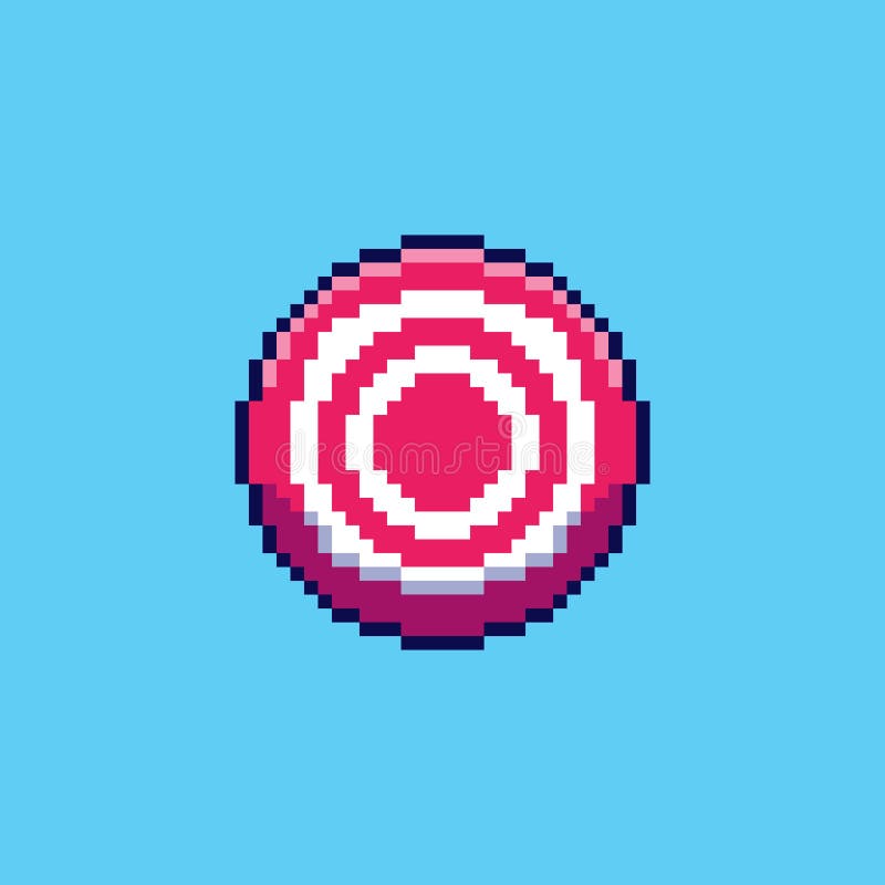 Pixel Art Target Icon Game Asset Design Stock Vector - Illustration of ...