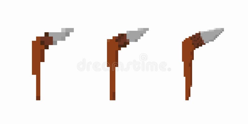 Pixel Art Tools Set Featuring a Collection of Retro Styled Pickaxes ...