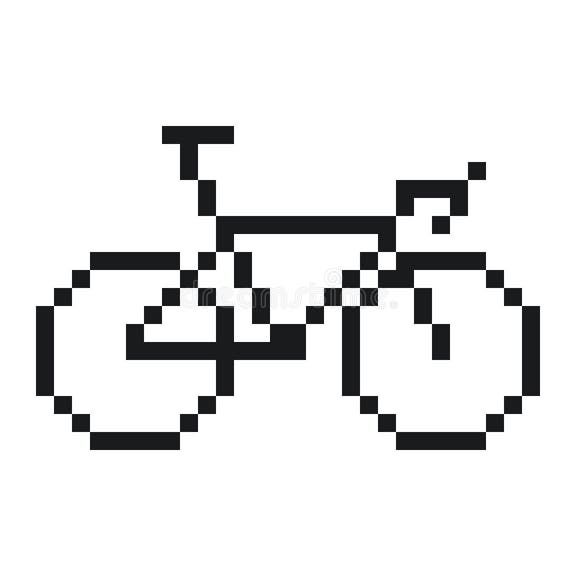 Pixel Art Un Vélo De Course Illustration de Vecteur - Illustration du pixel, noir: 254027305