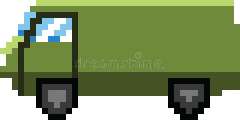 Pixel Art Van. Vector Illustration Decorative Design Stock Vector ...