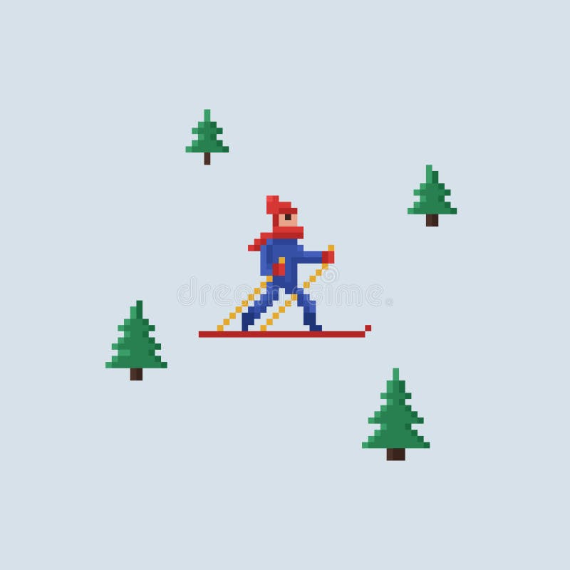 Pixel Skiing Stock Illustrations – 98 Pixel Skiing Stock Illustrations ...