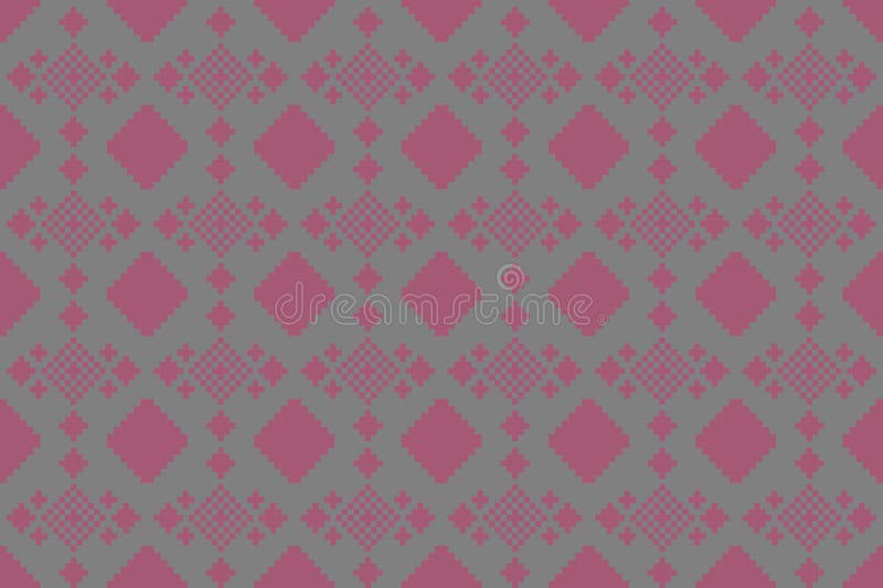 Pixel Art Vector Fabric Morocco, Geometric Ethnic Pattern Seamless ...