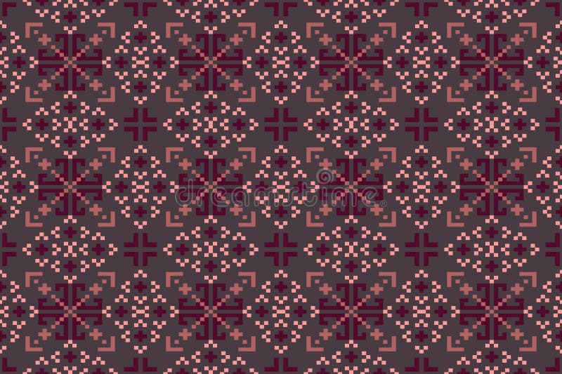Pixel Art Vector Fabric Morocco, Geometric Ethnic Pattern Seamless ...