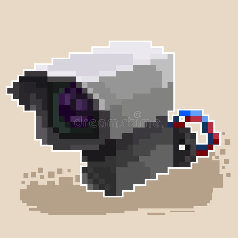 Security Camera Pixel Art Vector Illustration of a Surveillance Camera ...
