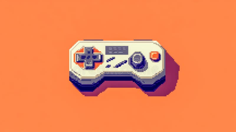 Colorful Pixel Art Game Controller Illustration Stock Photos - Free ...