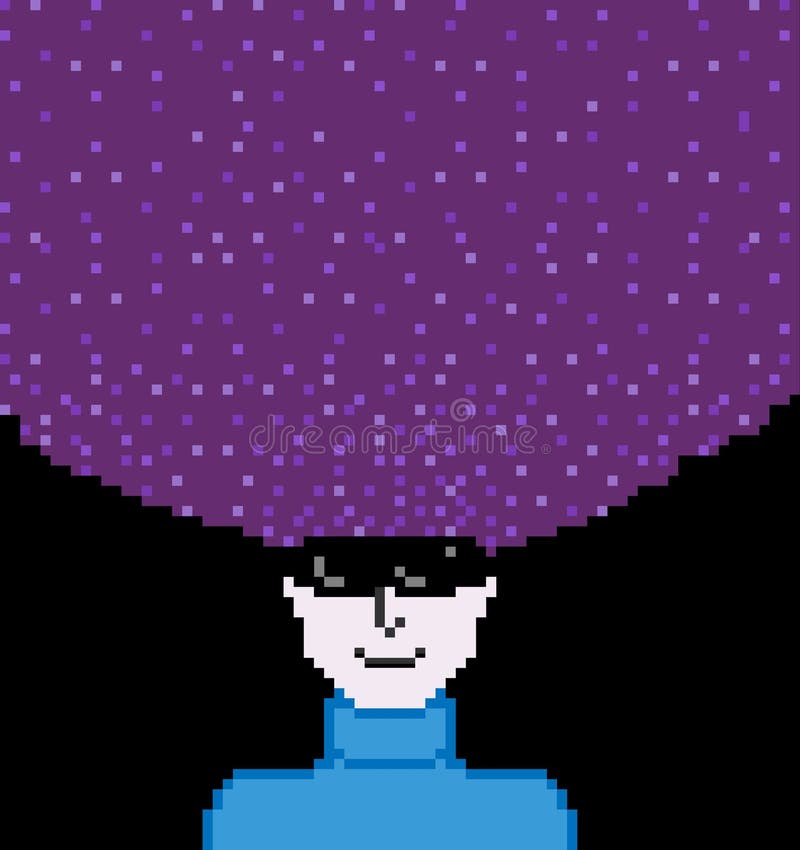 Pixel Art of Virtual Reality, Cosmos Face Concept Element. Artificial ...