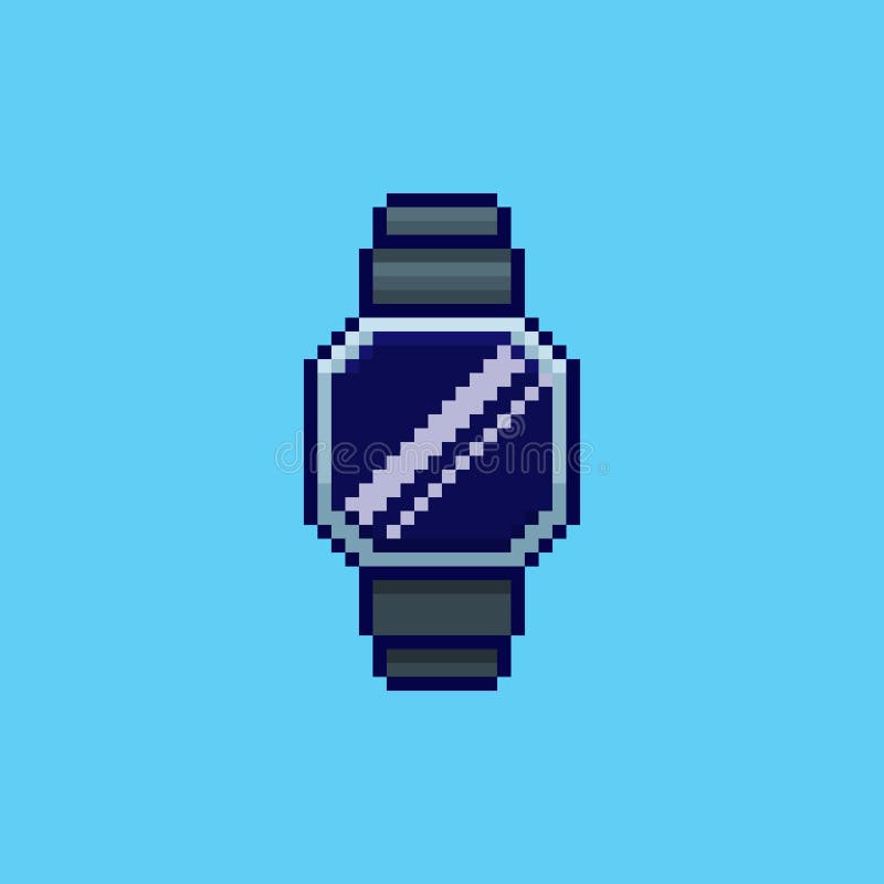 Pixel Art Watch Game Asset Design Stock Illustration - Illustration of ...