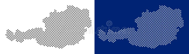 Dot Austria Map stock vector. Illustration of national - 119189949