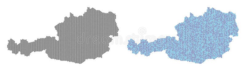 Pixel Austria Map Abstractions Stock Vector - Illustration of nation ...