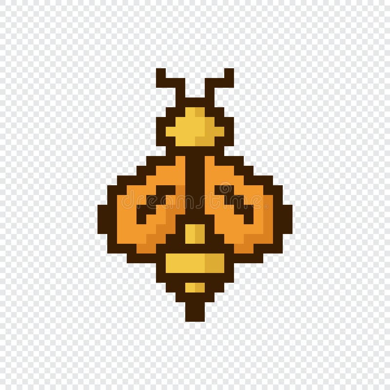 Pixel Bee. Cute Pixel Bee. 8 Bit Pixel Bee Image. Old School Computer ...