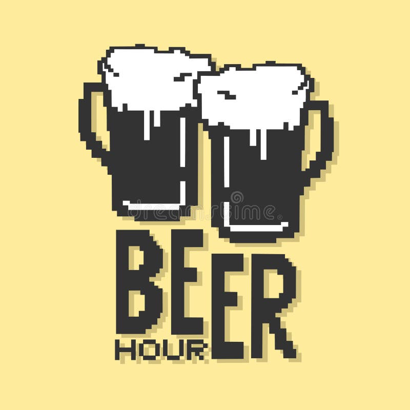 Pixel beer design stock vector. Illustration of bottle - 303195466