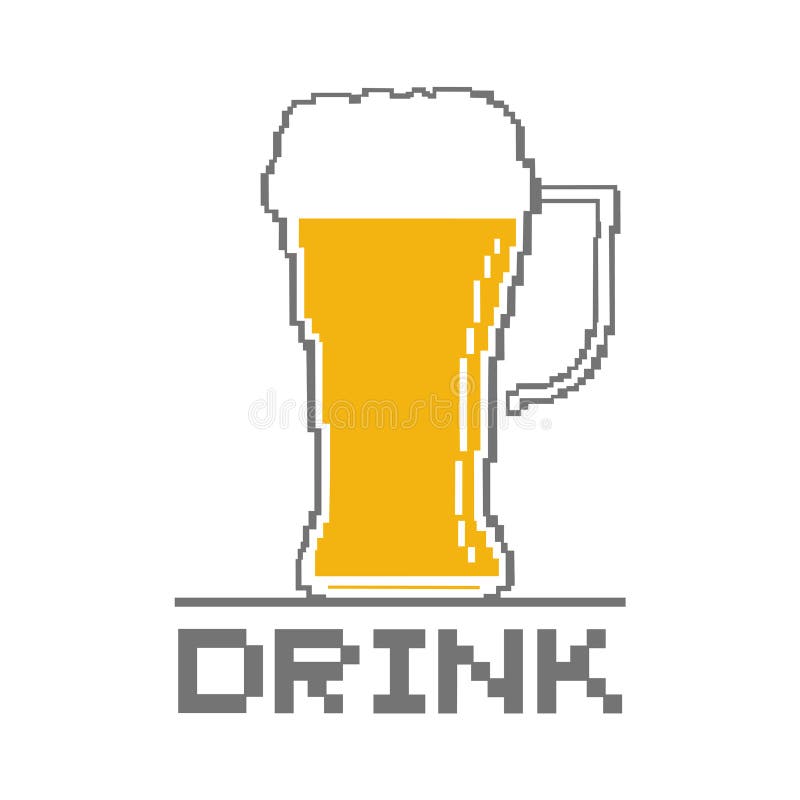Pixel beer design stock vector. Illustration of drink - 325985068