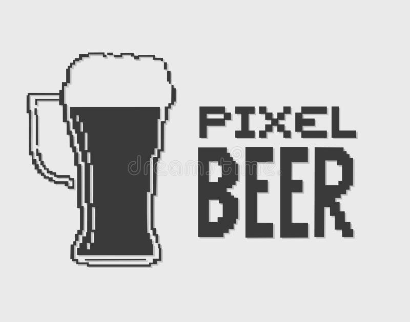 Pixel beer design stock vector. Illustration of sign - 340998873