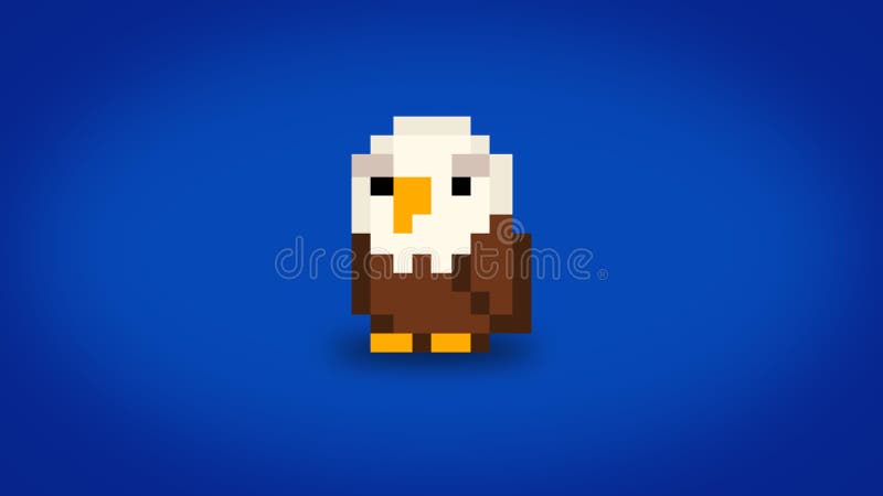 Pixel 8 Bit Bald Eagle Background - High Res Wallpaper Stock ...