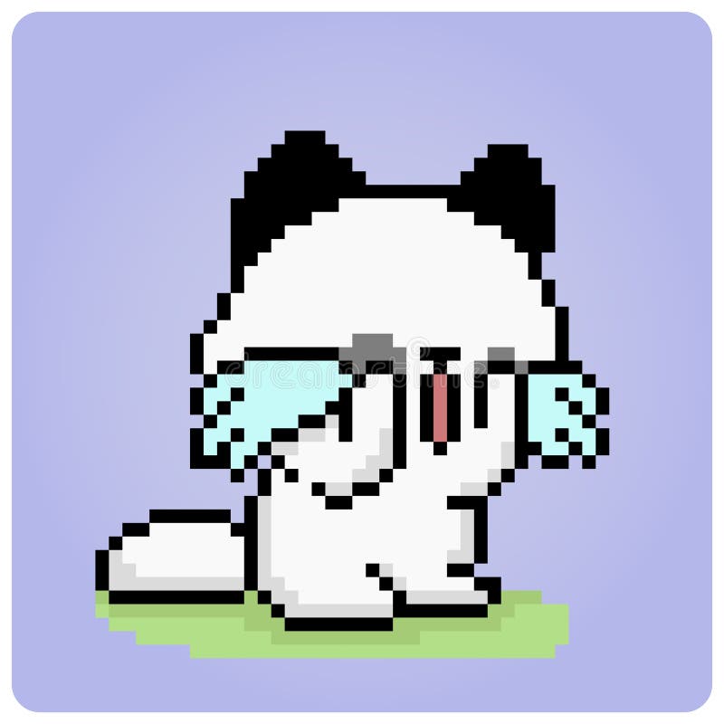 Pixel 8 Bit Cat Crying. Pets for Game Assets in Vector Stock Vector ...