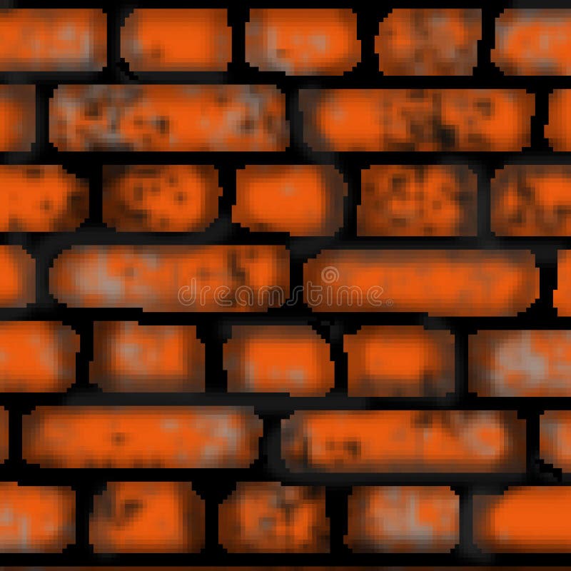 Pixel 8 Bit Drawn Colored Brick Tile Square Pattern Stock Illustration ...