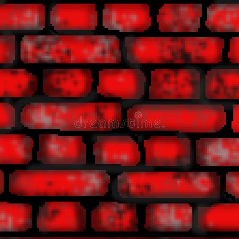 Pixel 8 Bit Drawn Colored Brick Tile Square Pattern Stock Illustration ...