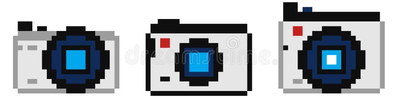 Pixel 8 Bit Photo Camera Vector. 8bit Photo Stock Vector - Illustration ...