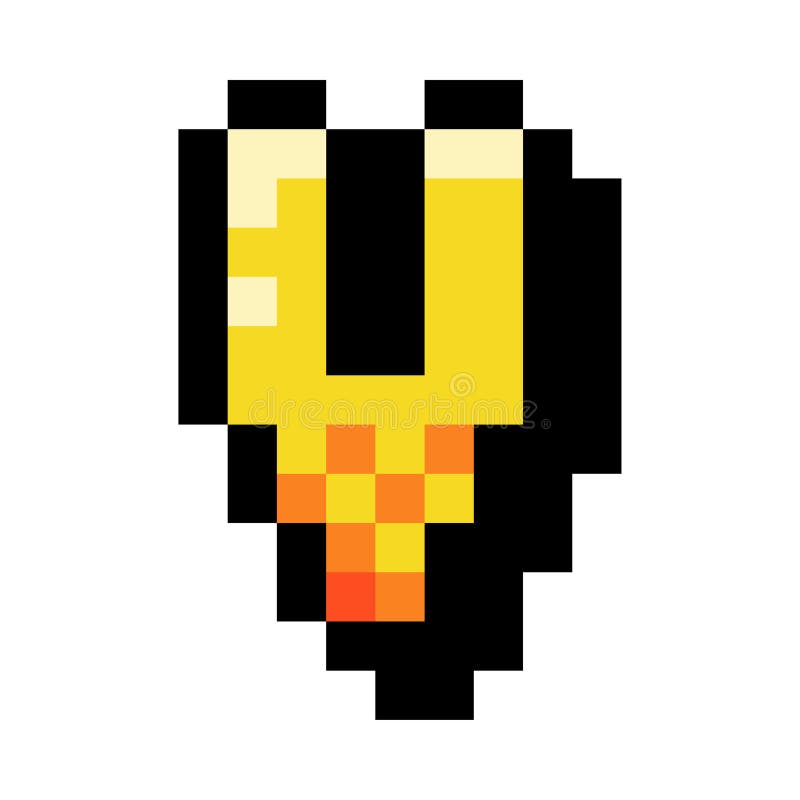 Pixel 8 Bit Uppercase Letter V As Font and Alphabet Vector Illustration ...