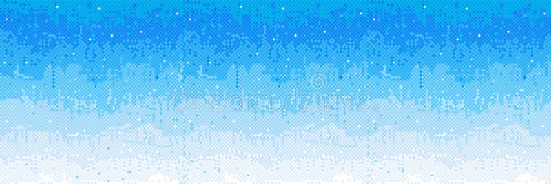 Pixel Bitmap Pattern White Blue Gradient Shade Stock Photo - Image of ...
