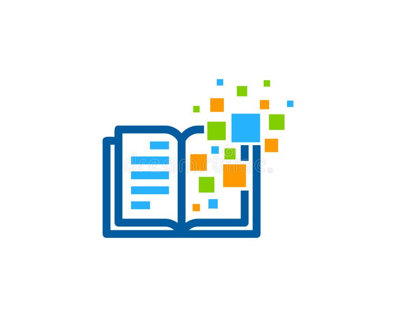 Digital Book Tech Logo. Modern Book Logo Design Template . Tech Book ...