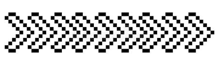 Pixel Border Arrow, Way Direction 8 Bit Retro Mosaic Element. Game ...