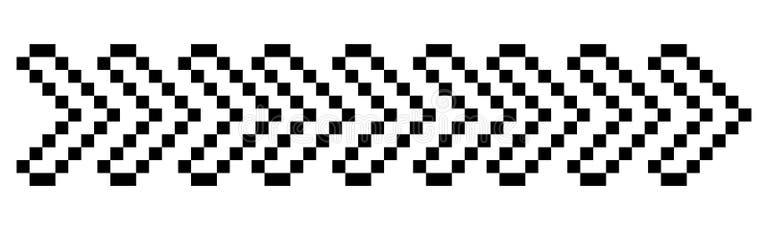 Pixel Border Arrow, Way Direction 8 Bit Retro Mosaic Element. Game ...