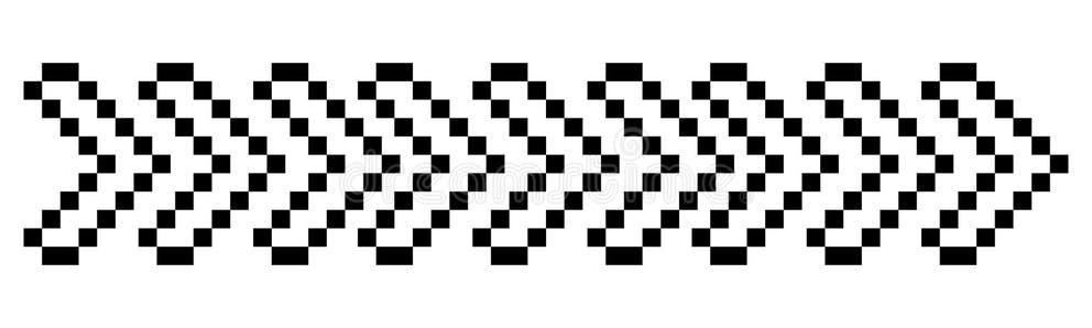 Pixel Border Arrow, Way Direction 8 Bit Retro Mosaic Element. Game ...