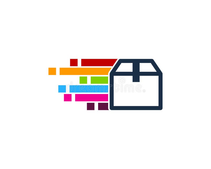 Pixel Box Logo Icon Design stock vector. Illustration of present ...