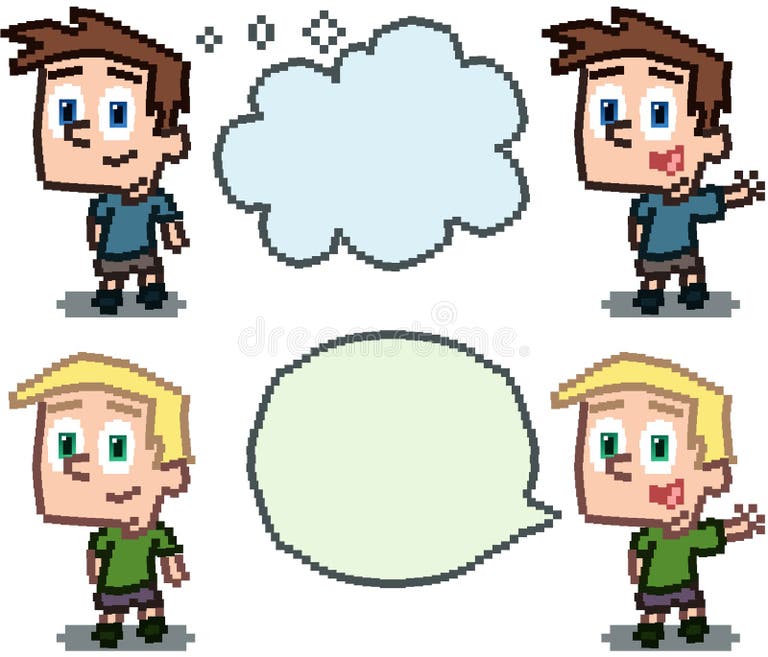 Pixel Thought Bubble Stock Illustrations – 166 Pixel Thought Bubble ...