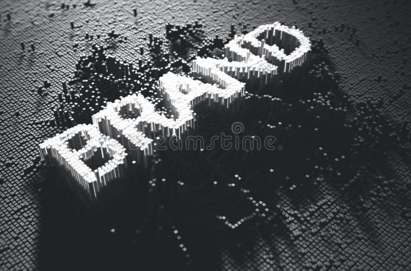 Pixel Brand Concept stock illustration. Illustration of microscopic ...