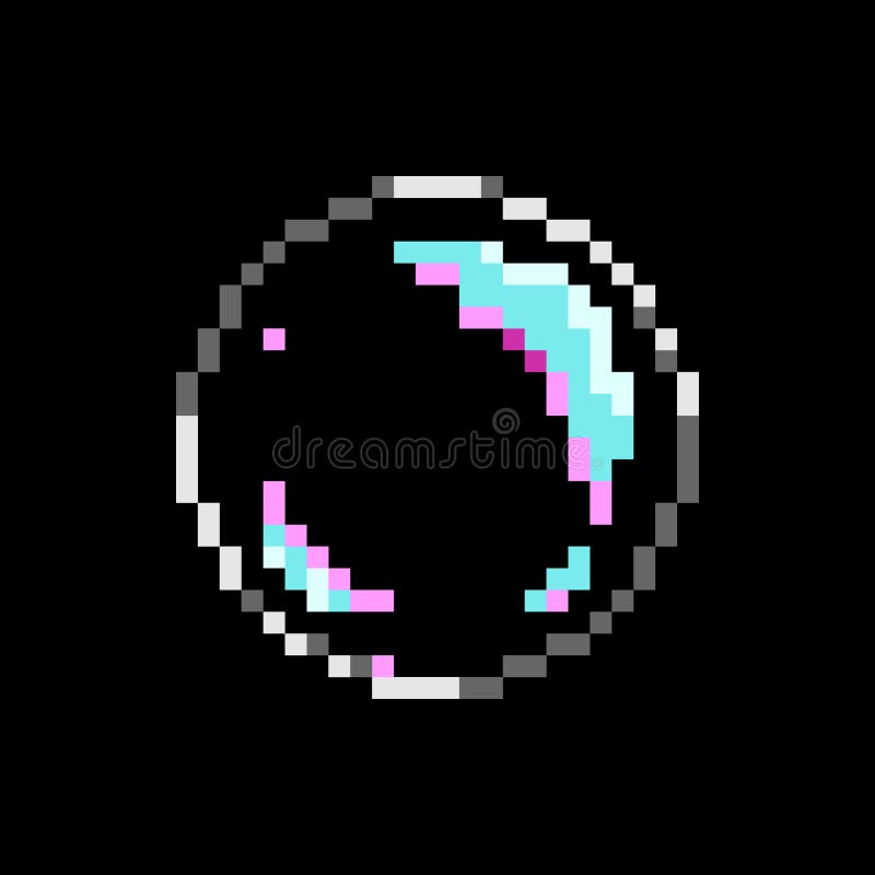 Pixel Bubble Ball. Vector Illustration of Pixel Art Stock Vector ...