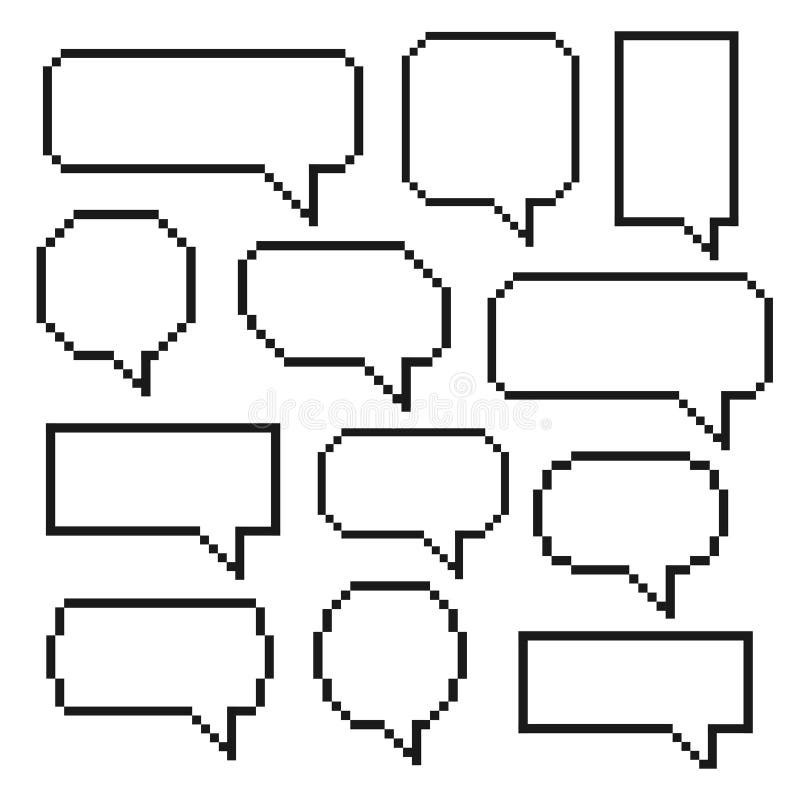 Pixel bubble speech stock vector. Illustration of banner - 106922222