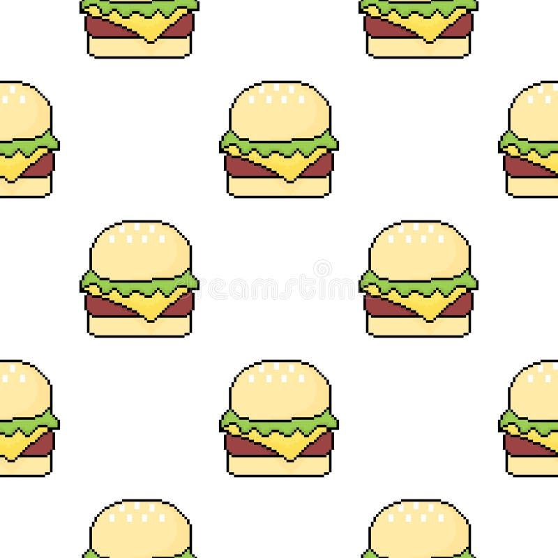 Pixel Burger Stock Illustrations – 1,020 Pixel Burger Stock ...