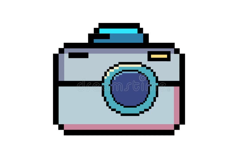 Pixel Camera Icon. 80s, 90s Old Arcade Game Style, Journey, Trip Stock ...