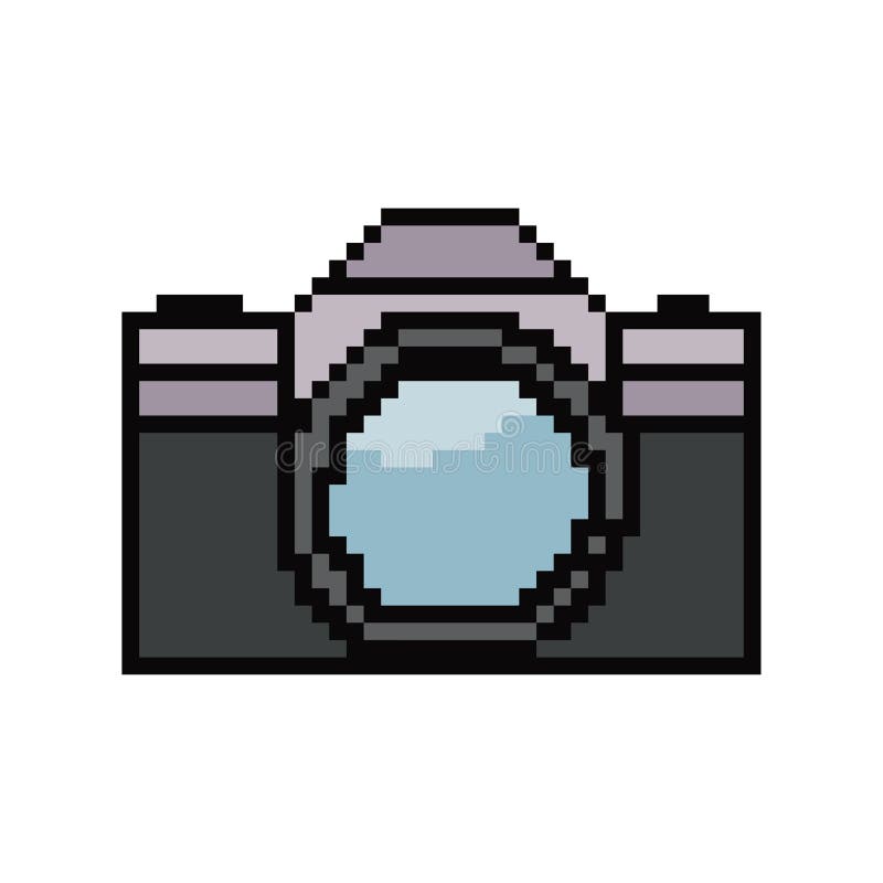 Pixel Camera Vector Game Art Flat Icon Stock Vector - Illustration of ...