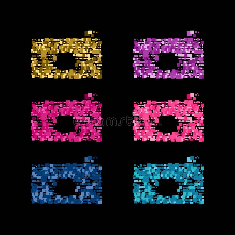 Pixel Camera Logo stock vector. Illustration of template - 92731191