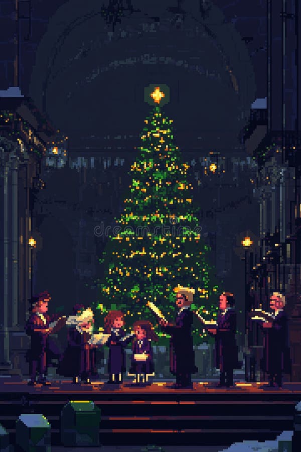 Pixel Carolers Stock Illustrations – 9 Pixel Carolers Stock ...