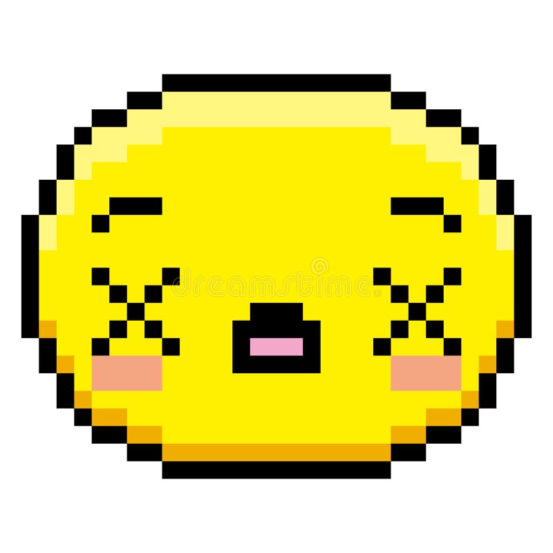 Pixel Art Cartoon Summer Elements.8bit. Stock Vector - Illustration of ...