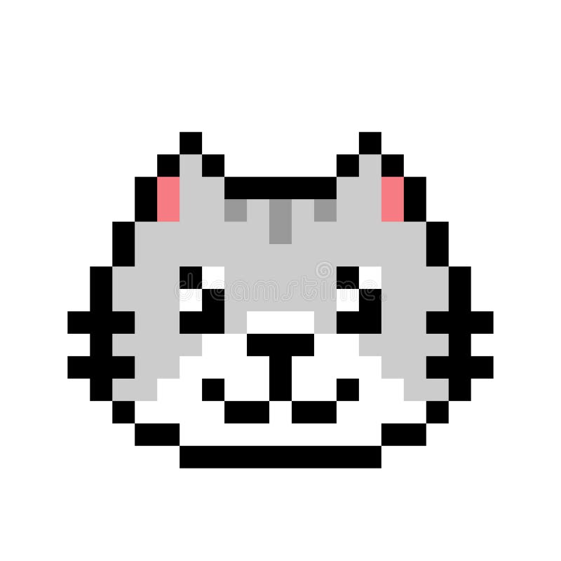 Pixel cat image Vector stock vector. Illustration of decorative - 221875871