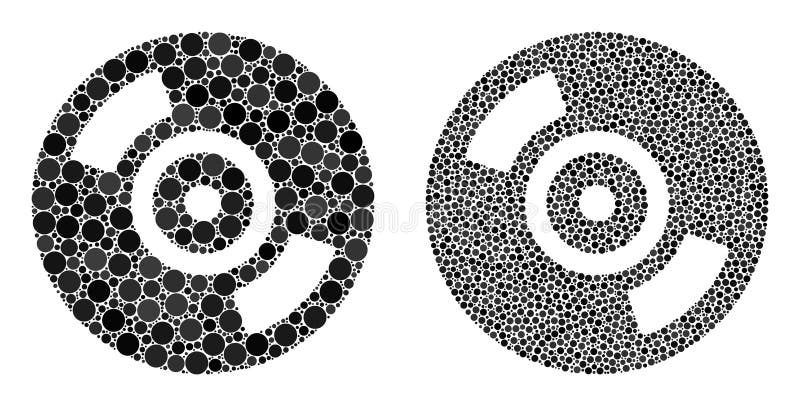Spheric Dot CD Disc Icon Mosaic Stock Vector - Illustration of concept ...
