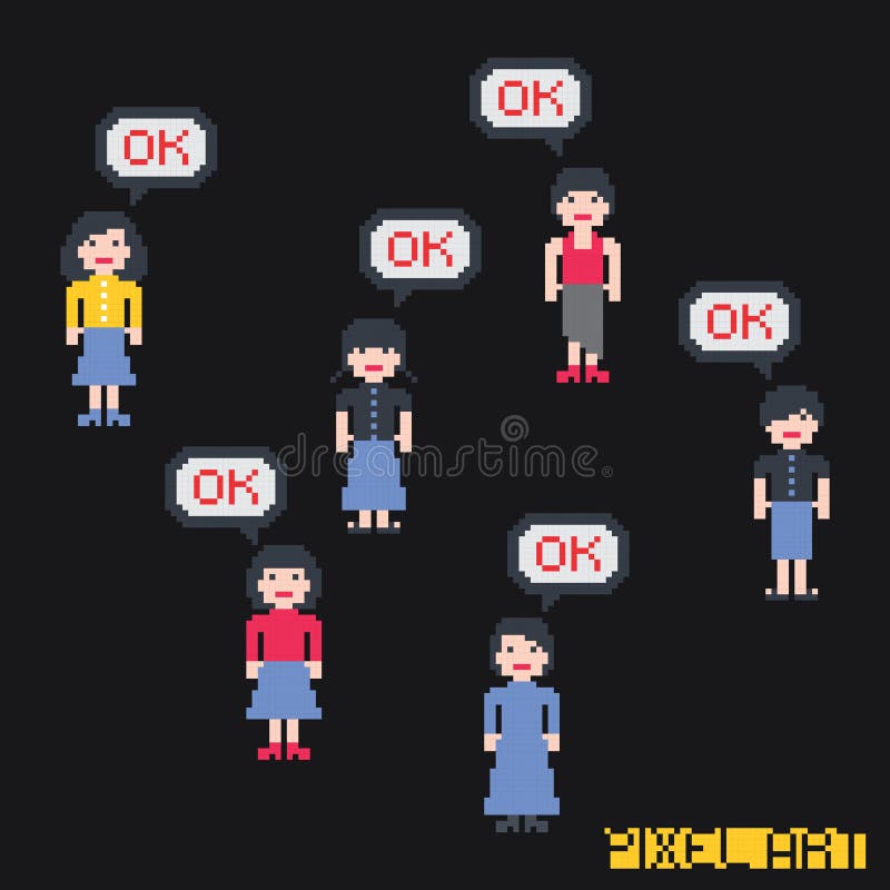 Pixel character stock vector. Illustration of pixel, vector - 41035849
