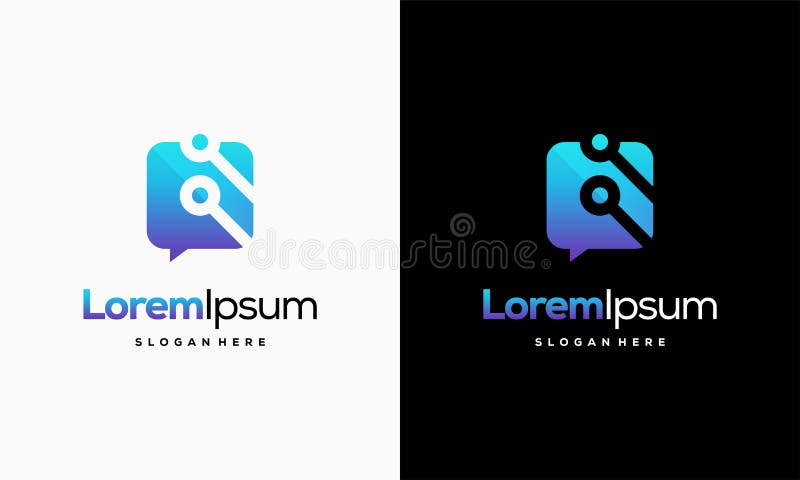 Pixel Chat Discuss Logo Designs Vector, Conversation Logo Template ...