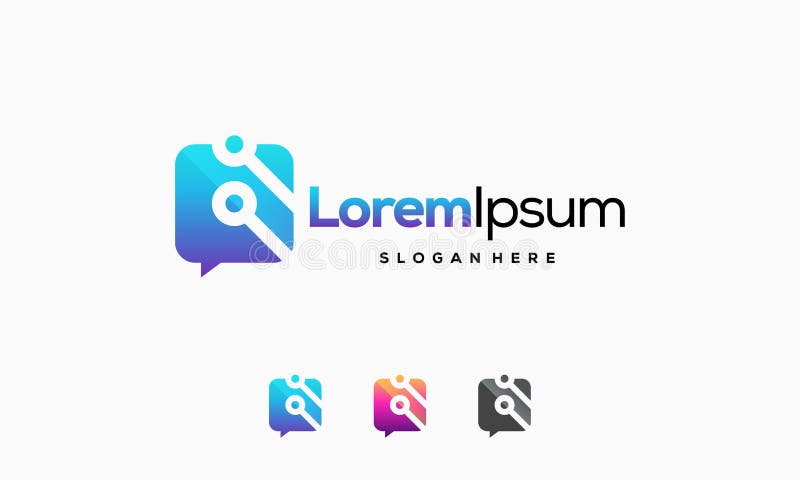 Pixel Chat Discuss Logo Designs Vector, Conversation Logo Template ...