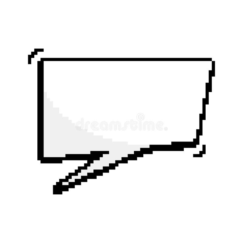 Pixel Chat Speech Bubble for Text. Dialogue Box Pixel Icon. Empty ...