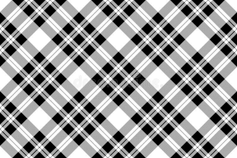 Pixel Check Fabric Texture Seamless Black White Pattern Stock Vector ...