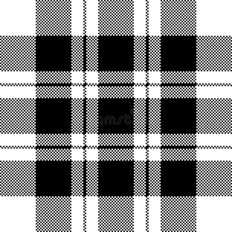 Pixel Check Plaid Seamless Fabric Texture Stock Vector - Illustration ...