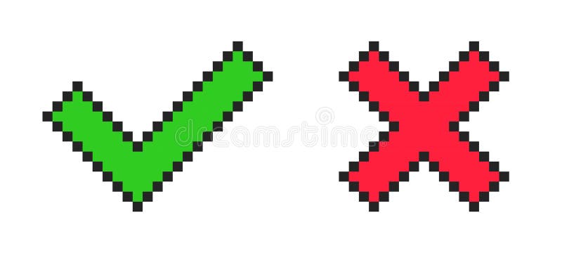 Check Mark Pixel Art Stock Illustrations – 299 Check Mark Pixel Art ...