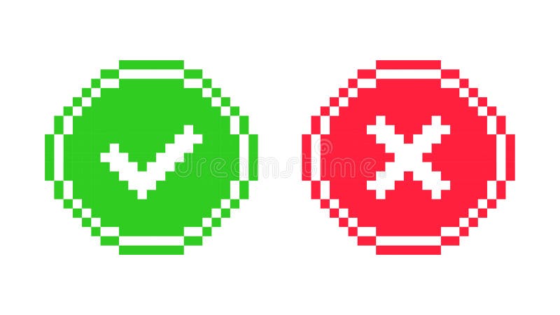 Check Mark Pixel Art Stock Illustrations – 314 Check Mark Pixel Art ...