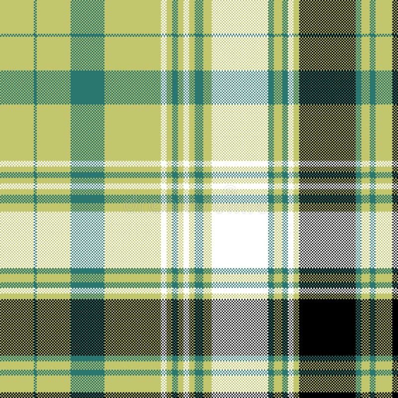 Pixel Check Plaid Textile Texture Seamless Pattern Stock Vector ...